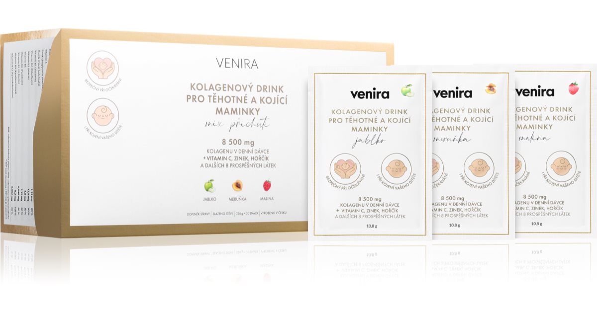 Venira PREMIUM kolagenový drink pro těhotné a kojící maminky - mix 3 ...