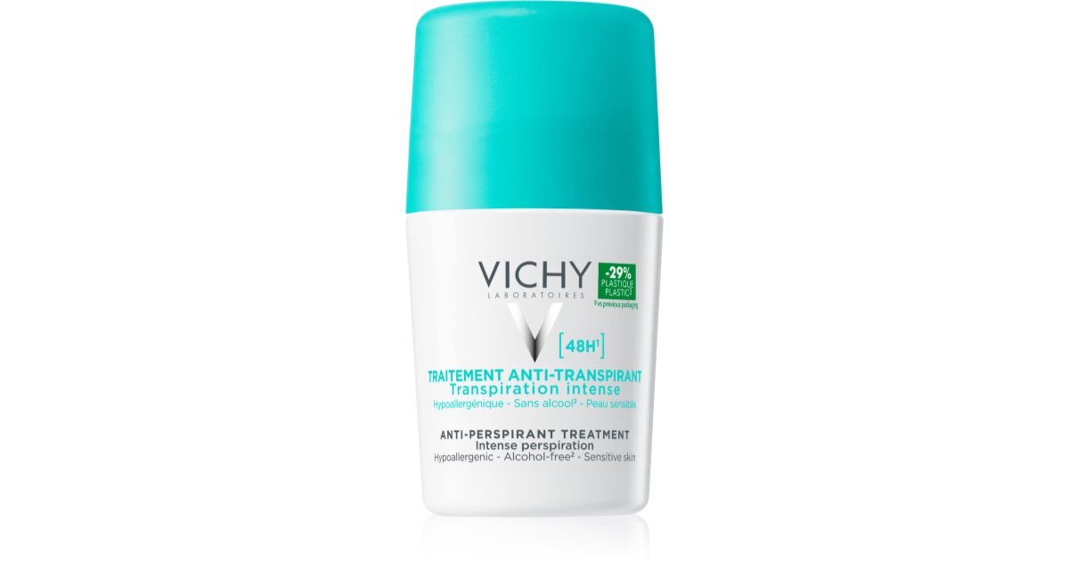 Vichy Deodorant 48h roll-on antibacteriano contra suor excessivo ...