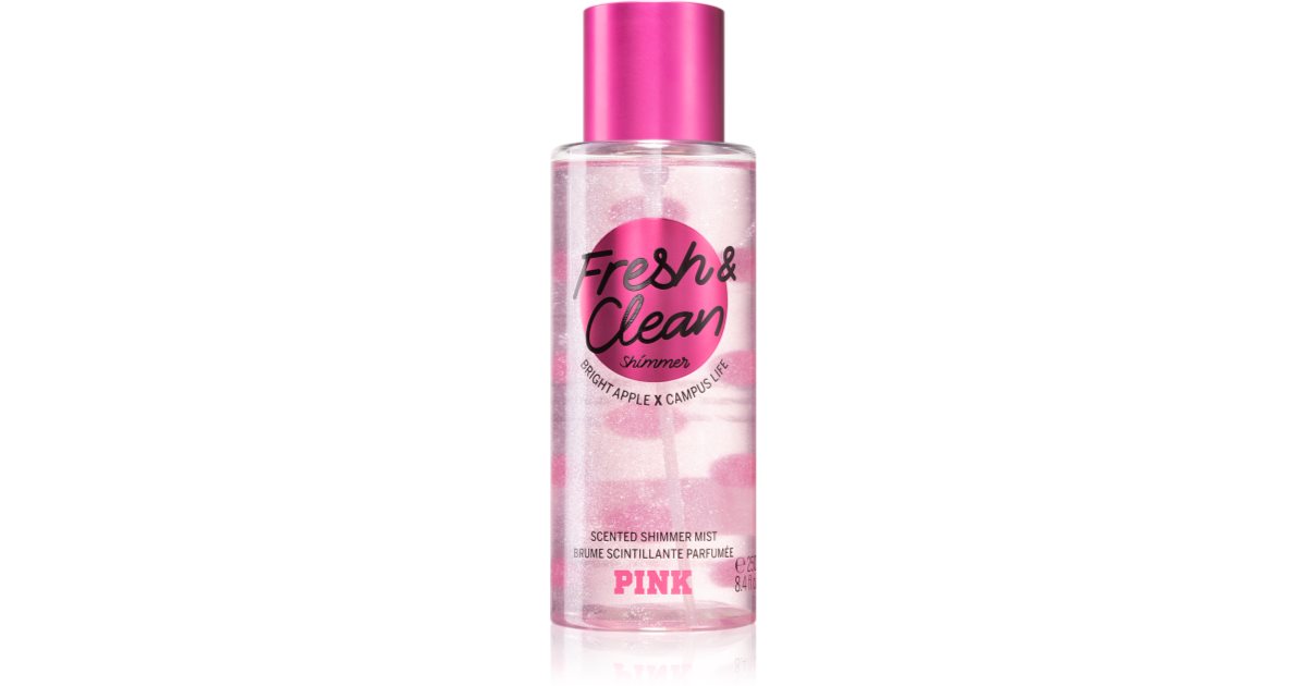 Victoria's Secret PINK Fresh & Clean Shimmer Spray corporal perfumado ...