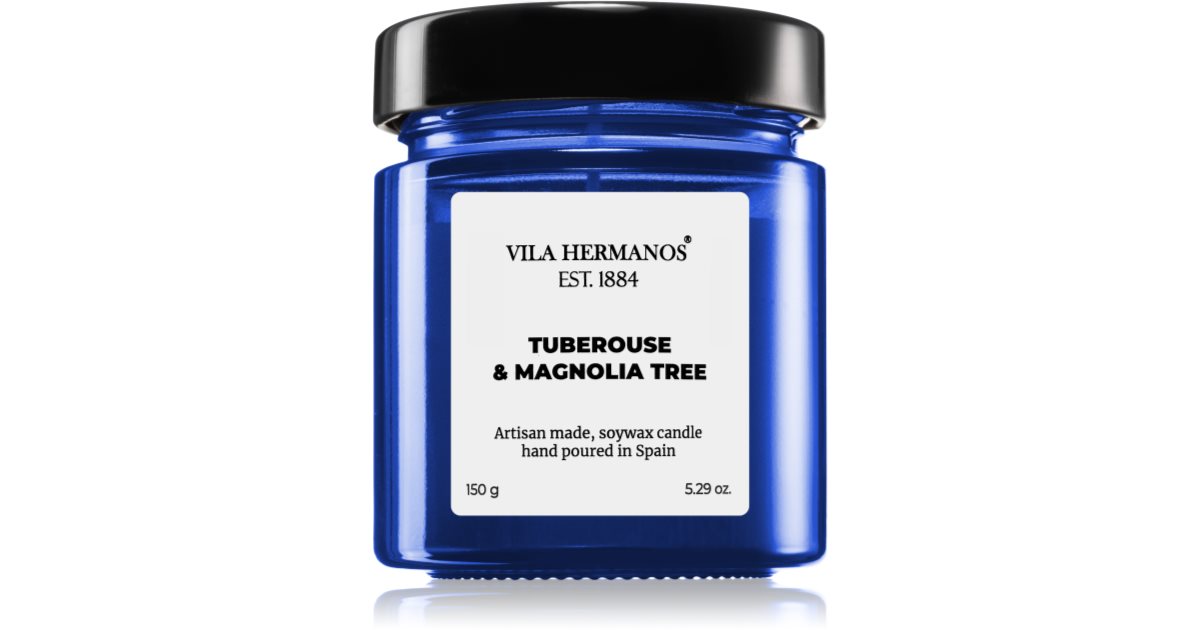 Vila Hermanos Apothecary Cobalt Blue Tuberose & Magnolia Tree doftljus ...