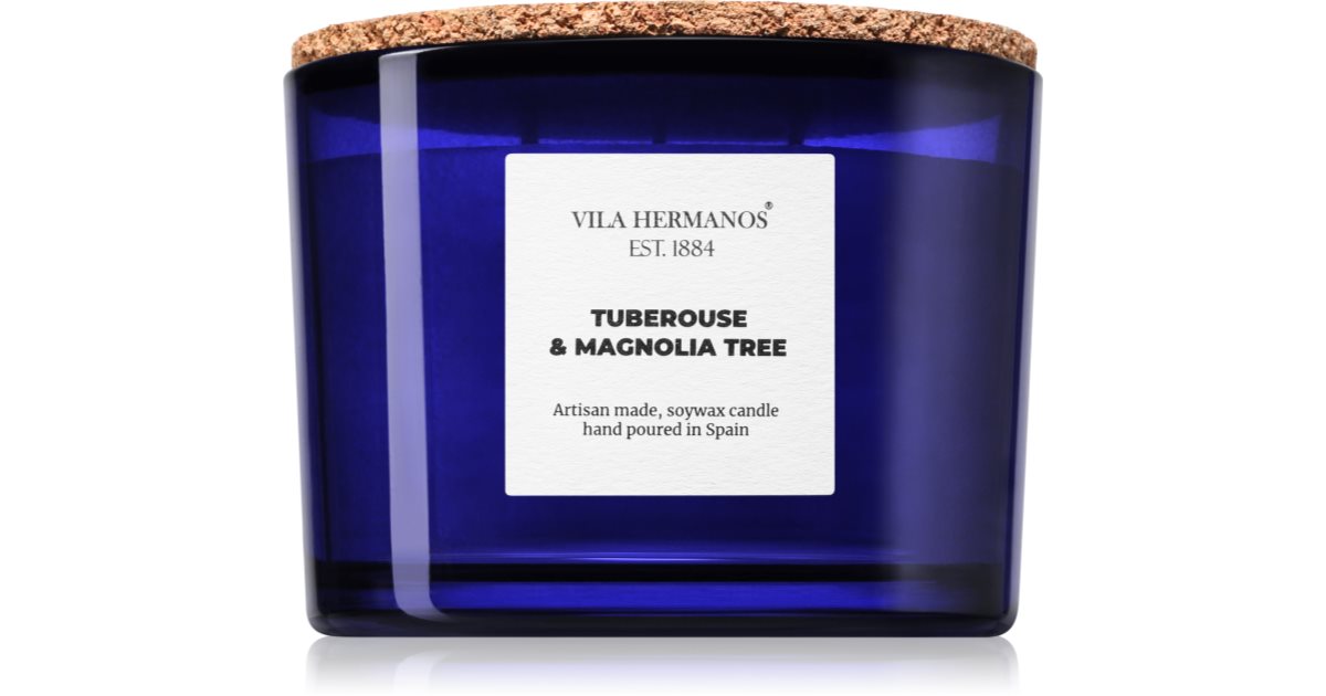 Vila Hermanos Apothecary Cobalt Blue Tuberose & Magnolia Tree scented ...