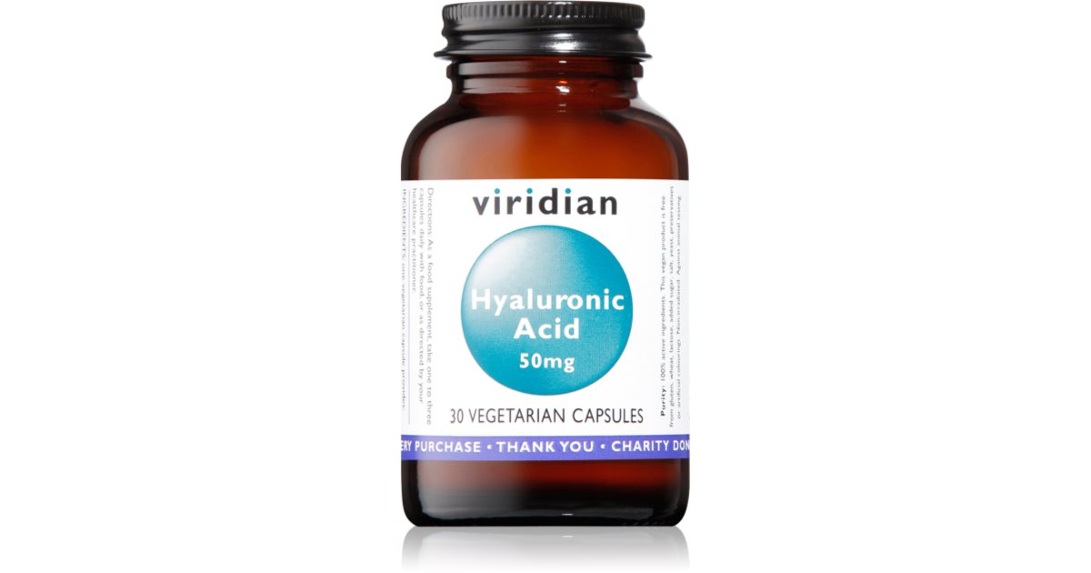 Viridian Nutrition Hyaluronic Acid 50 mg kapsułki do skóry normalnej