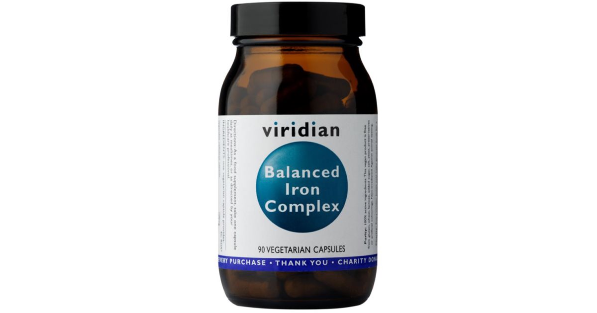 Viridian Nutrition Balanced Iron Complex kapsuly na podporu krvotvorby ...