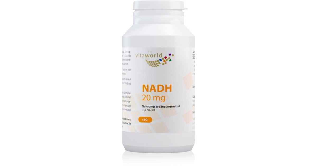 Vita World NADH 20 mg Nahrungsergänzungsmittel für Ihr Wohlbefinden ...