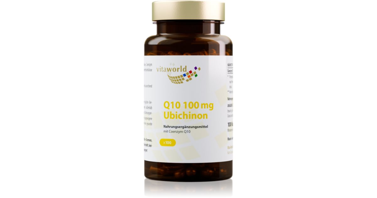 Vita World Q10 100mg Ubichinon Kapseln mit dem Coenzym Q10 | NOTINO