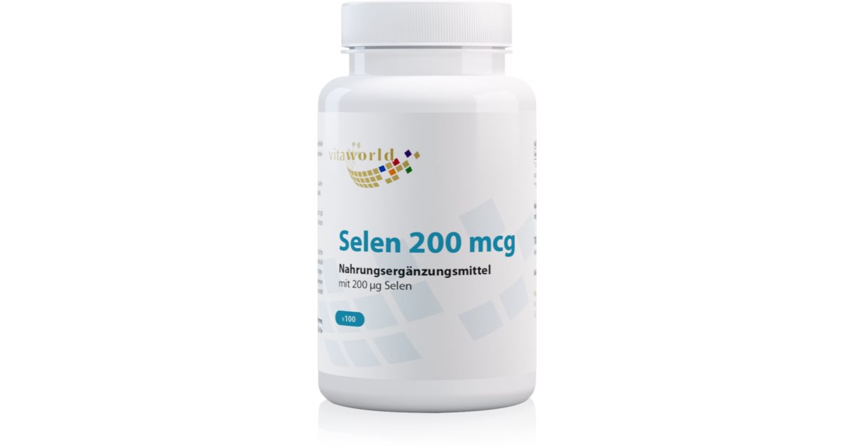 Vita World Selen 200 mcg Tabletten zur Unterstützung des Immunsystems ...
