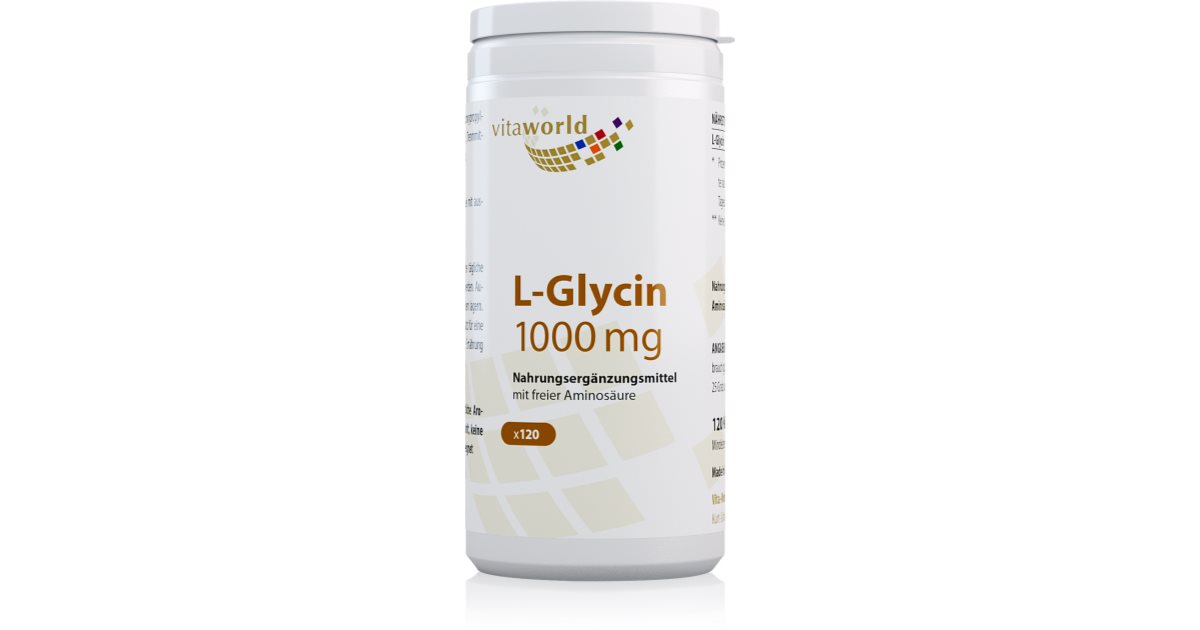 Vita World L-Glycin 1000 mg Kapseln mit Aminosäuren ️ notino.de
