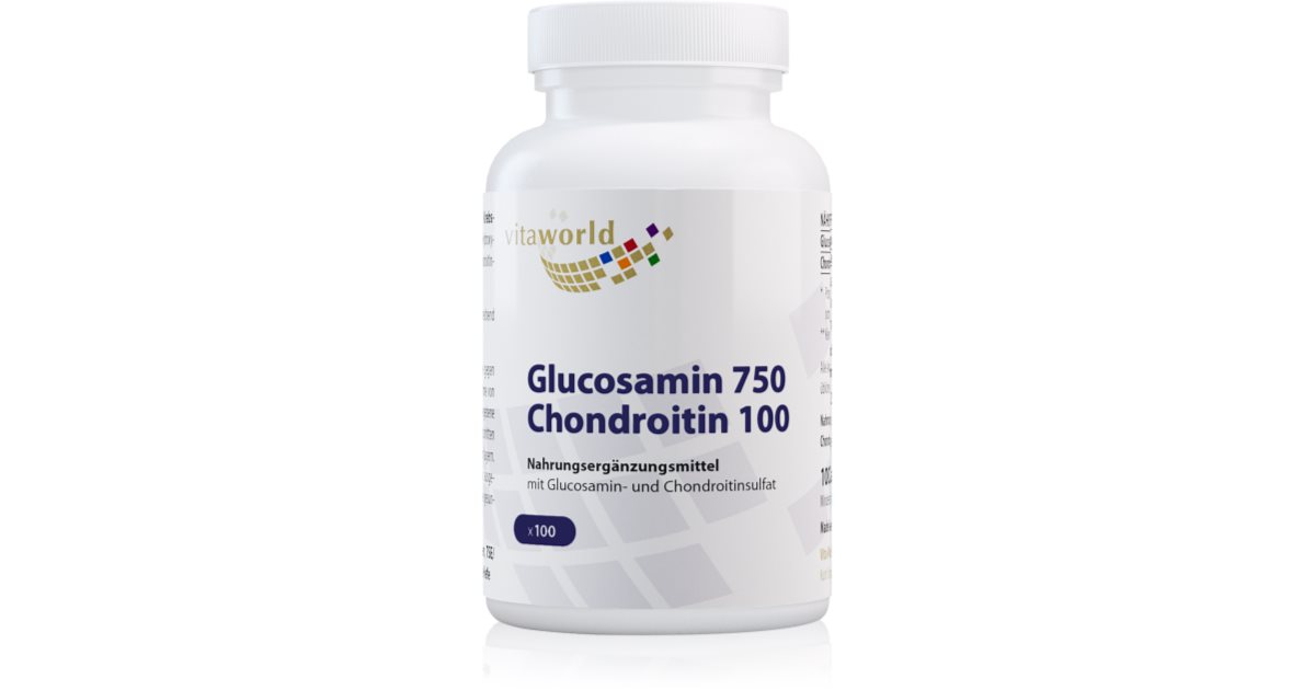 Vita World Glucosamin 750 + Chondroitin 100 Kapseln Nährstoffversorgung ...