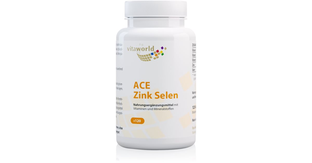 Vita World ACE Zinc + Selen Kapseln zur Unterstützung des Immunsystems ...