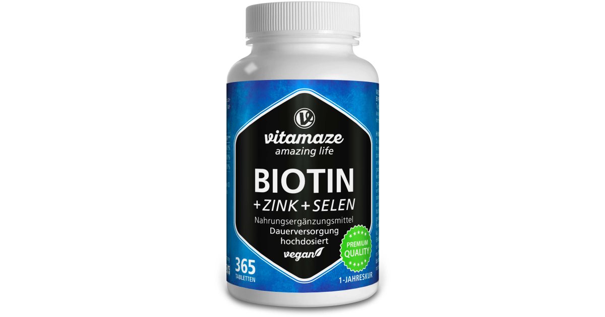 Vitamaze Biotin high dosage + Zinc + Selenium comprimidos para el ...