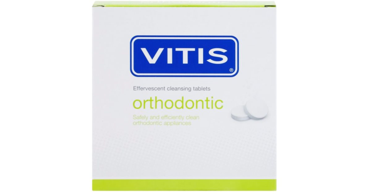 Vitis Orthodontic pastilhas de limpeza para aparelhos e próteses ...