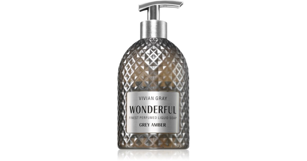 Vivian Gray Wonderful Grey Amber savon liquide de luxe mains | notino.be