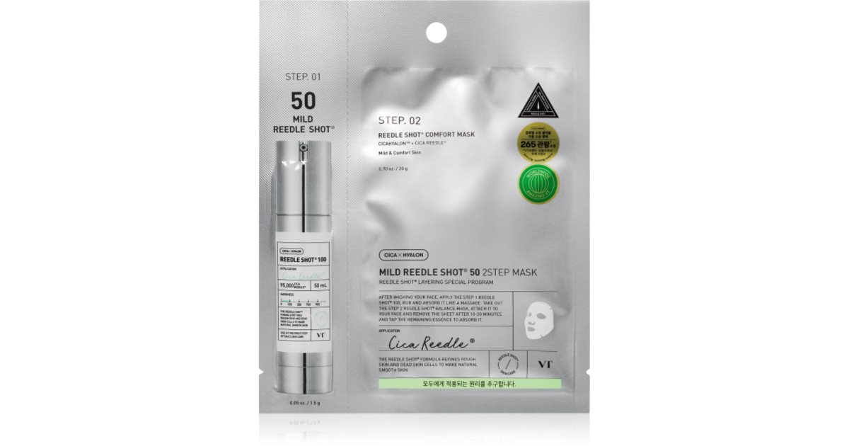 VT Cosmetic Reedle Shot 50 2-Step Mask Intense Repair Mask for two ...