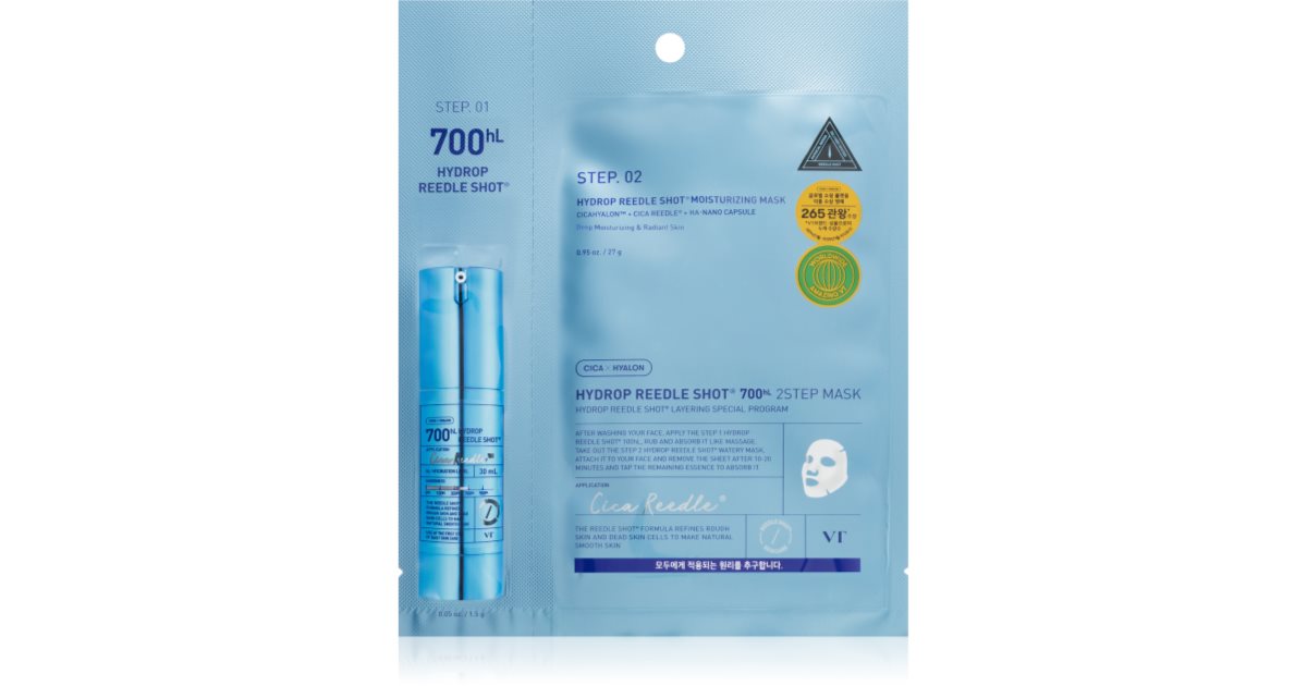 VT Cosmetics Hydrop Reedle Shot 700hL 2 Step Mask masque hydratant en ...