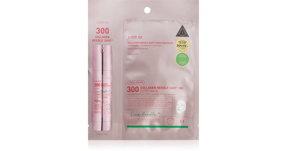 VT Cosmetics Collagen Reedle Shot 300 2 Step Mask Løftende og ...