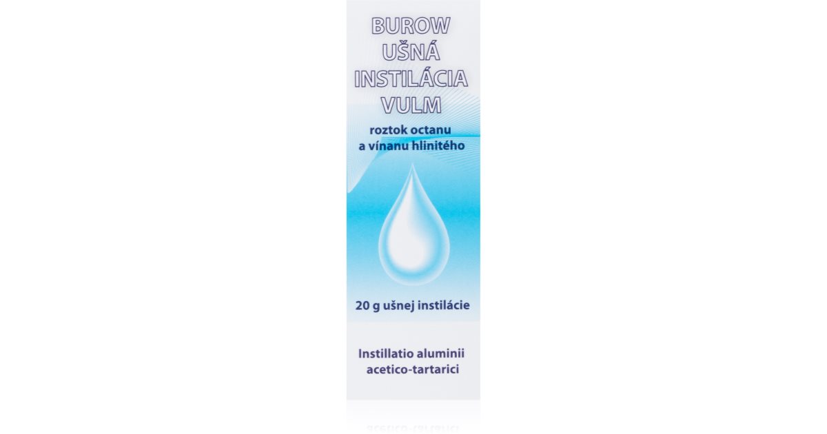VULM Burow ušná instalácia 20 g roztok na liečbu zápalov vonkajšieho ...