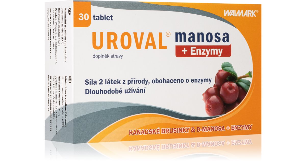 Uroval manosa + enzymy tablety pro zdraví močových cest | notino.cz