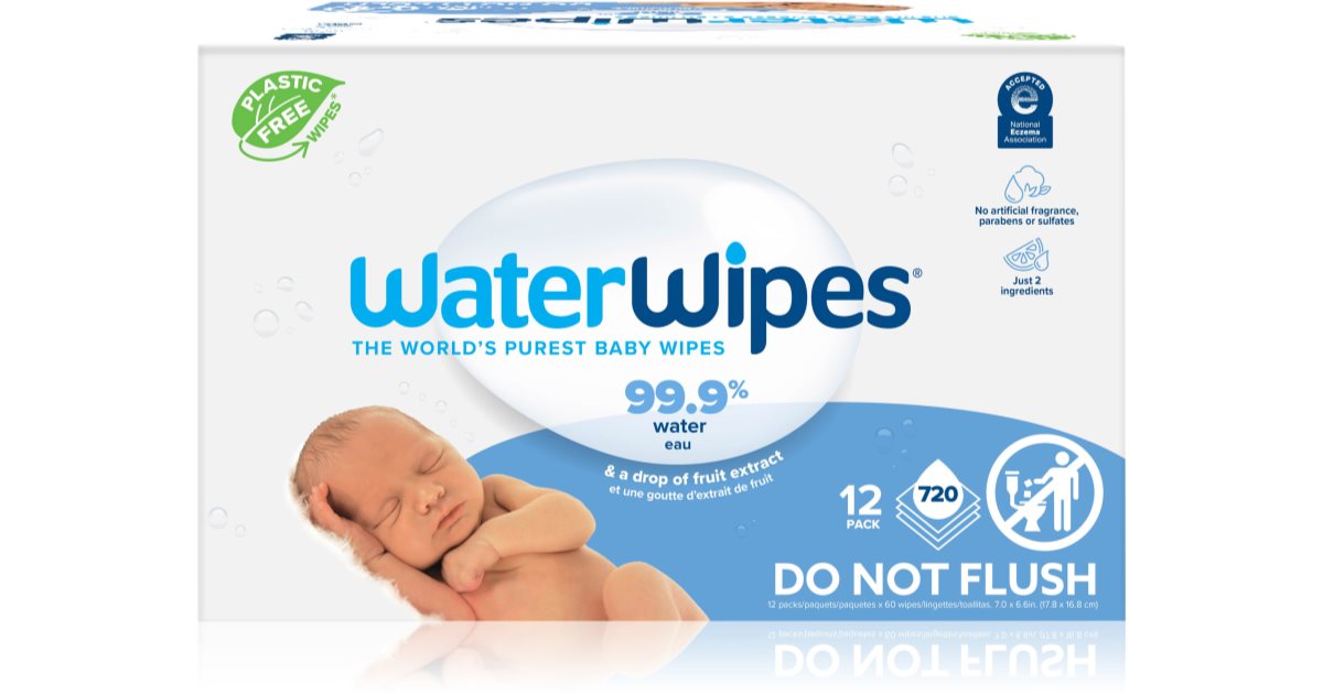 Water Wipes Baby Wipes 12 Pack lingettes douces pour bébé | notino.fr