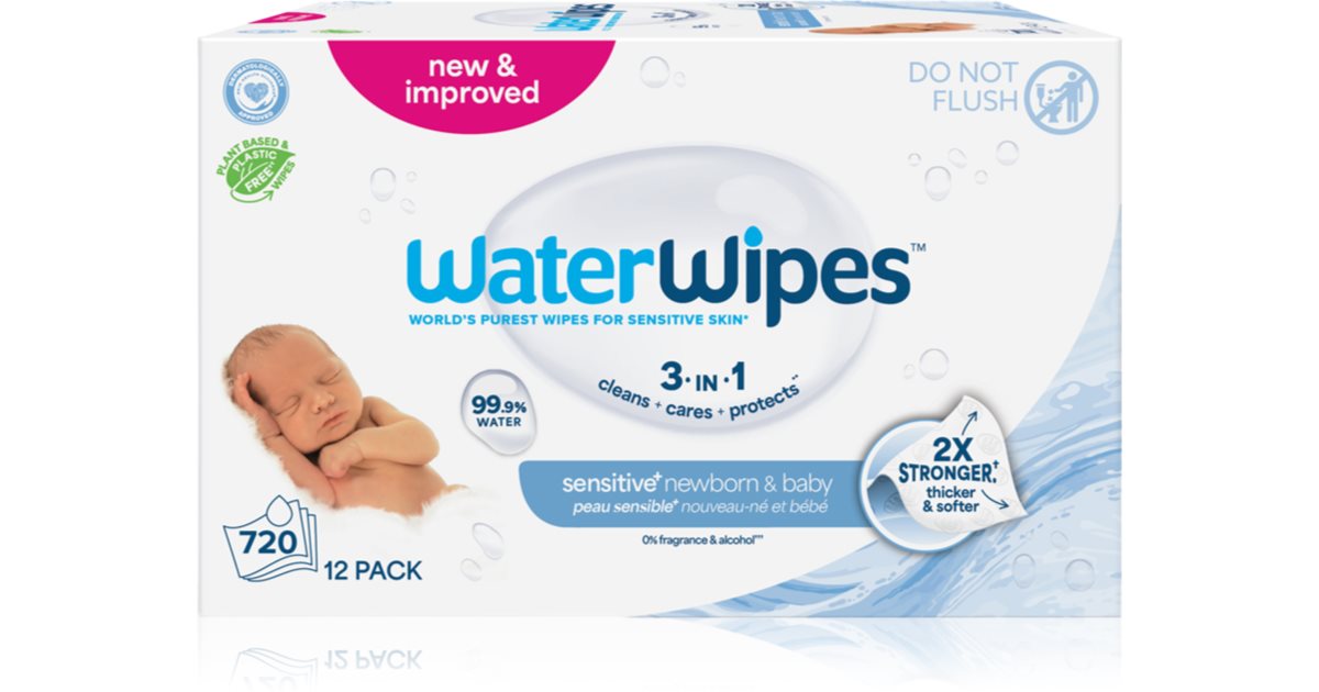 Прегледи на WaterWipes Baby Wipes 12 Pack нежни мокри кърпички за ...