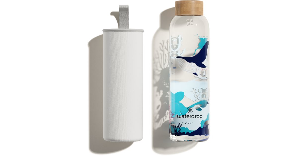 Waterdrop Glass Ocean glass water bottle (limited edition) | notino.ie