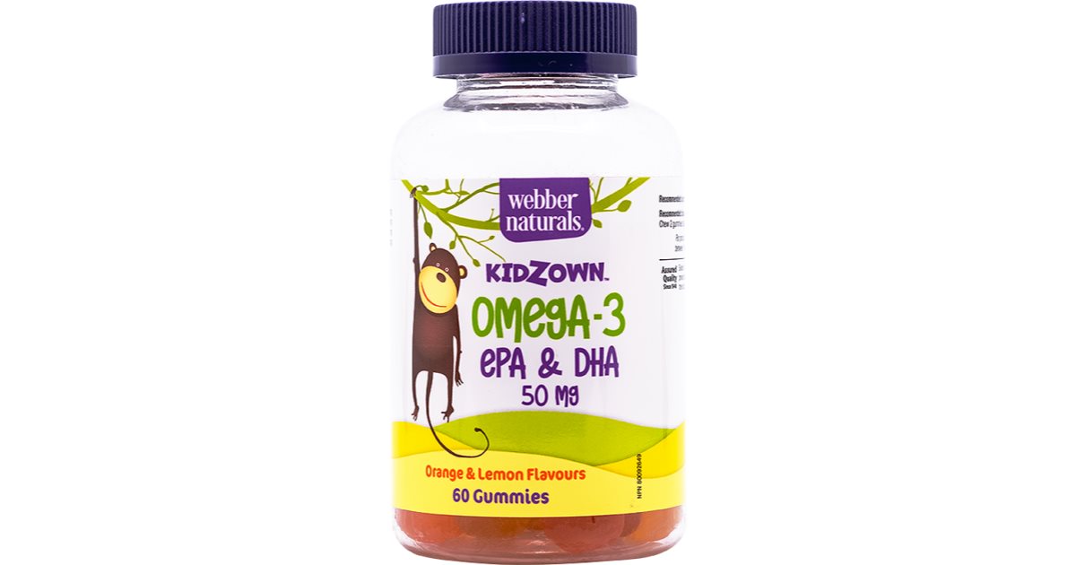 Webber Naturals Kidzown Omega 3 EPA & DHA podpora správného fungování ...