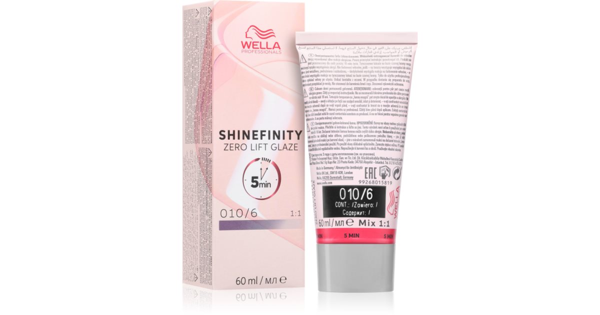 Wella Professionals Shinefinity Zero Lift Glaze demi-permanent hair dye ...