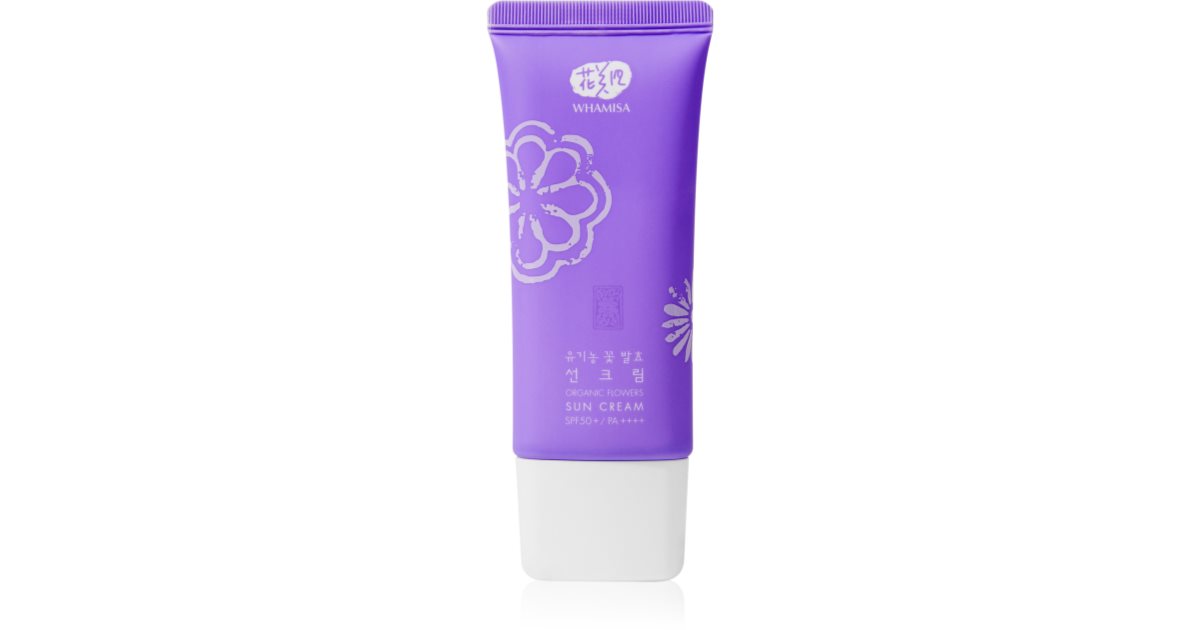 WHAMISA Organic Flowers Sun Cream Sunscreen SPF 50+ | notino.ie