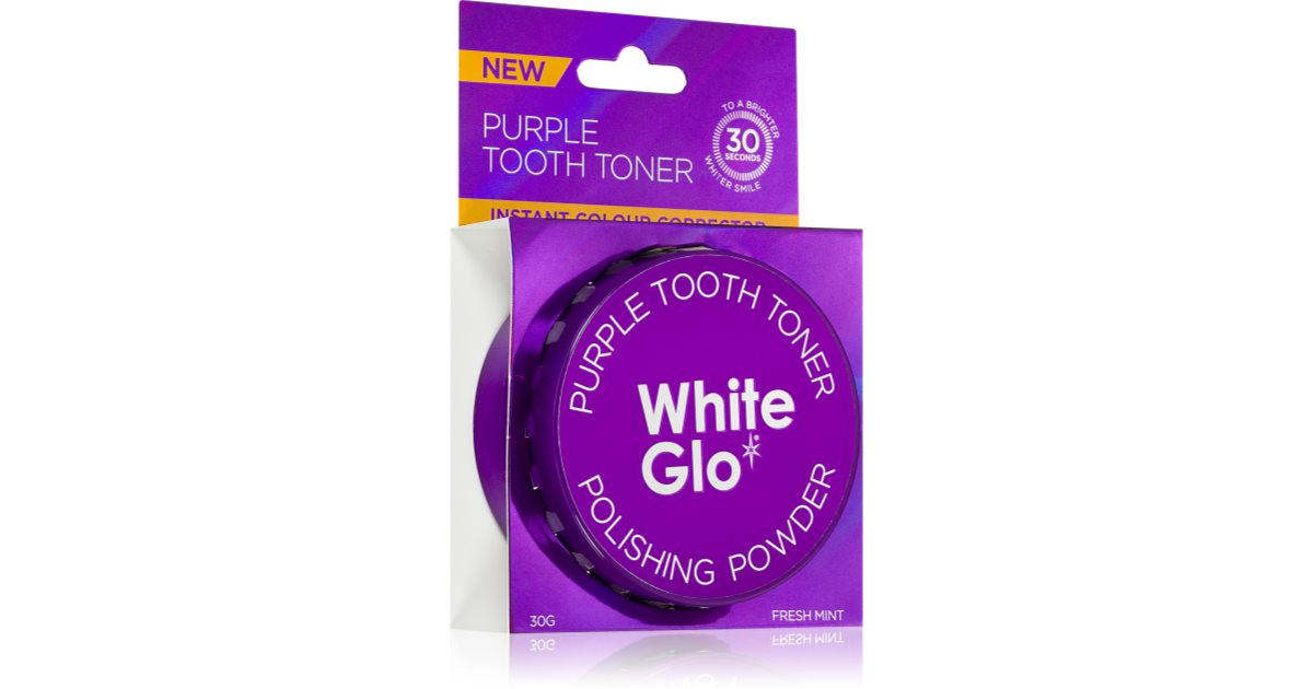 White Glo Purple Tooth Toner Powder poudre dentaire blanchissante ...