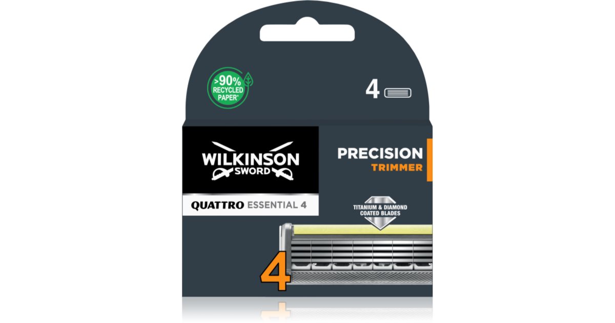 Wilkinson Sword Quattro Titanium Precision сменные лезвия 4 шт. | notino.ru