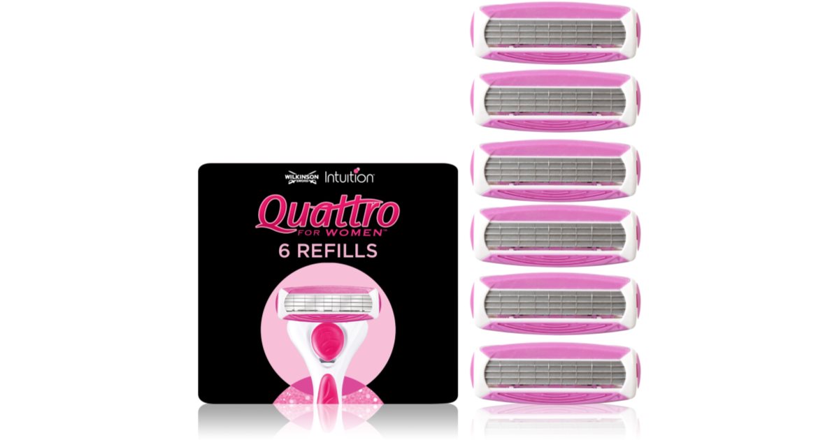 Wilkinson Sword Quattro for Women Aloe & Vit. E spare heads | notino.co.uk