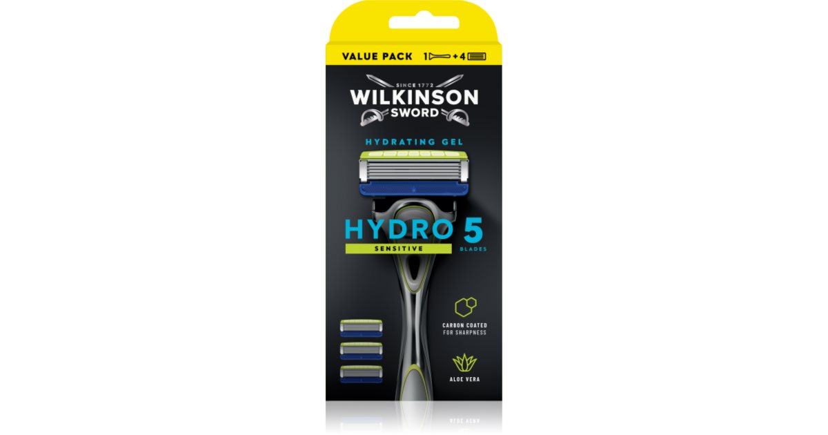 Wilkinson Sword Hydro5 Skin Protection Sensitive shaver + replacement ...