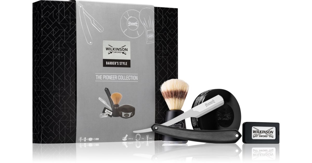 Wilkinson Sword Barbers Style Pioneer Collection shaving kit for men ...