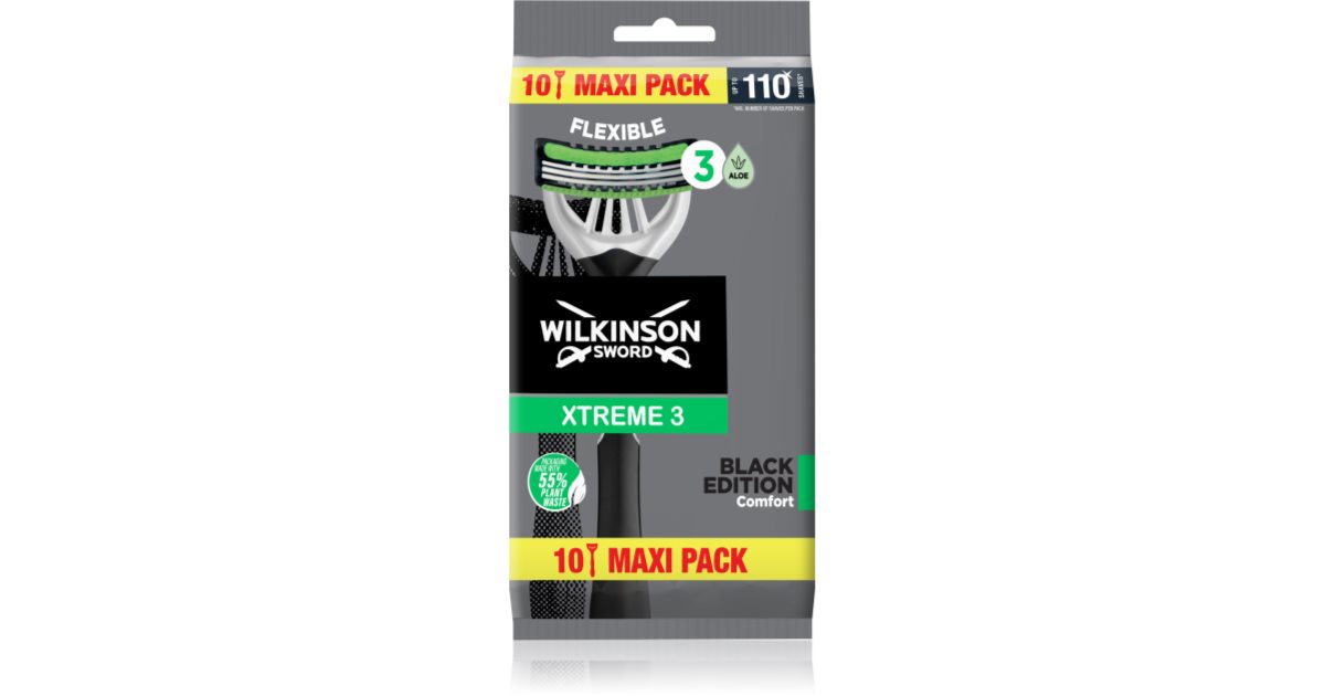 Wilkinson Sword Xtreme 3 Black Edition disposable razors | notino.co.uk