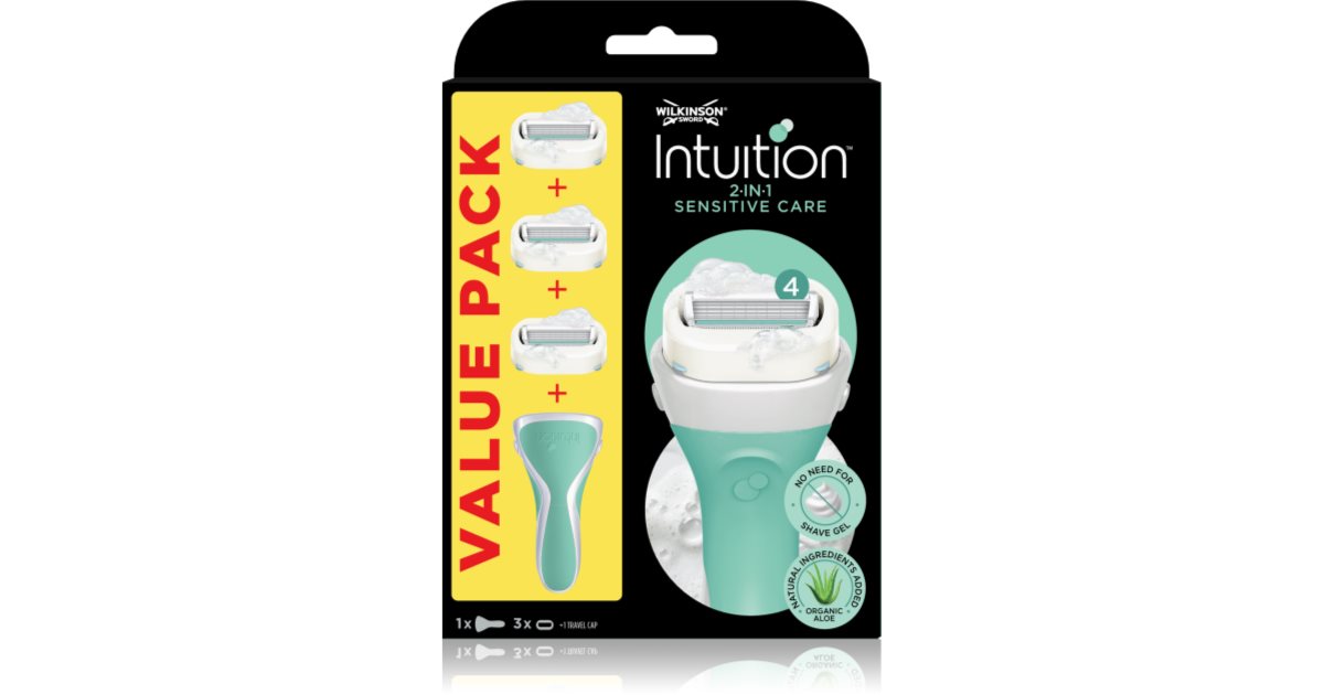 Wilkinson Sword Intuition 2 in 1 Sensitive Care razor + replacement ...