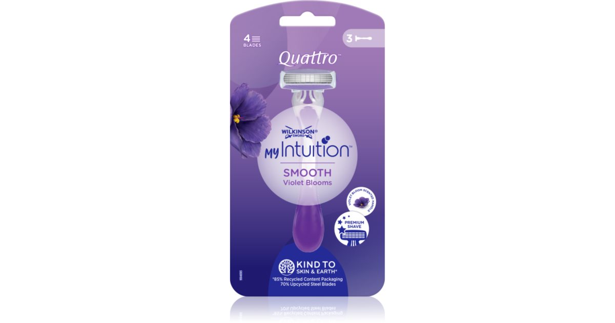 Wilkinson Sword Quattro for Women My Intuition Smooth vienkartiniai ...