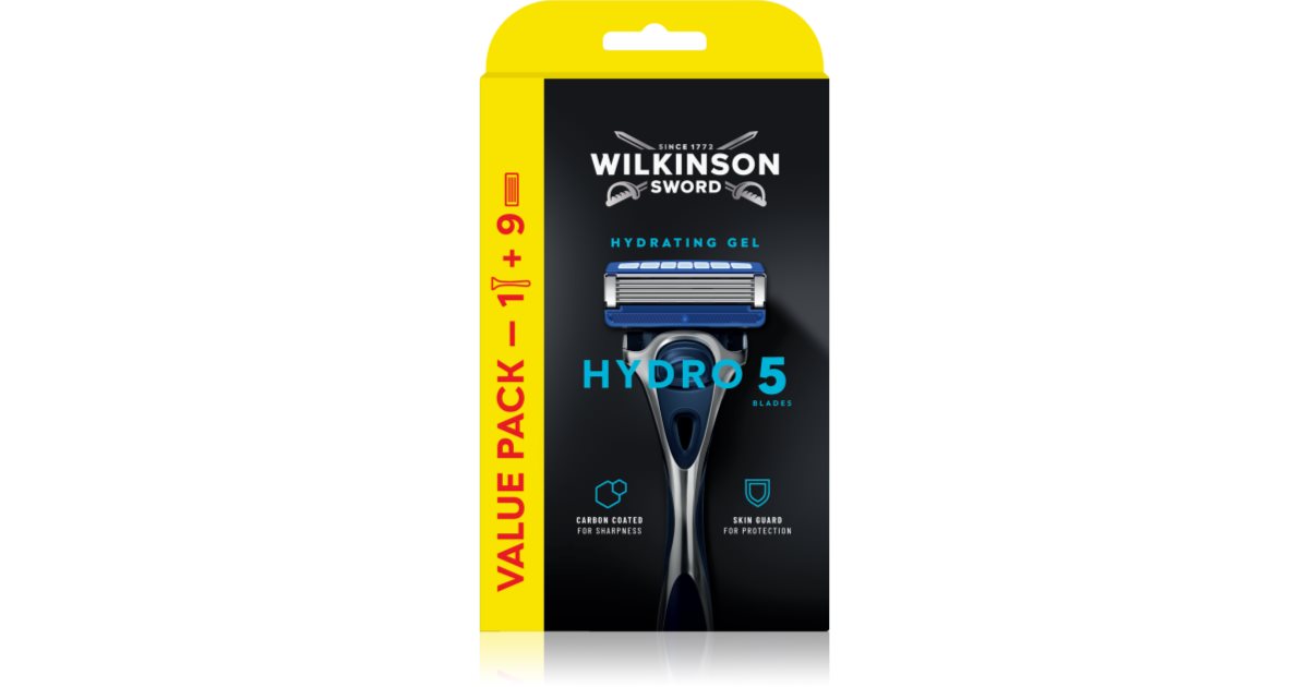 Wilkinson Sword Hydro5 Skin Protection Regular Shaver + spare blades 9 ...