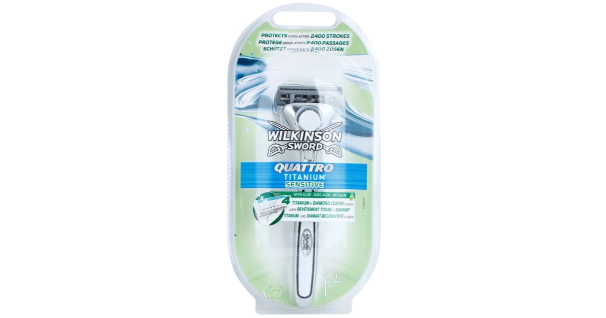 Wilkinson Sword Quattro Titanium Sensitive rasoio | notino.it