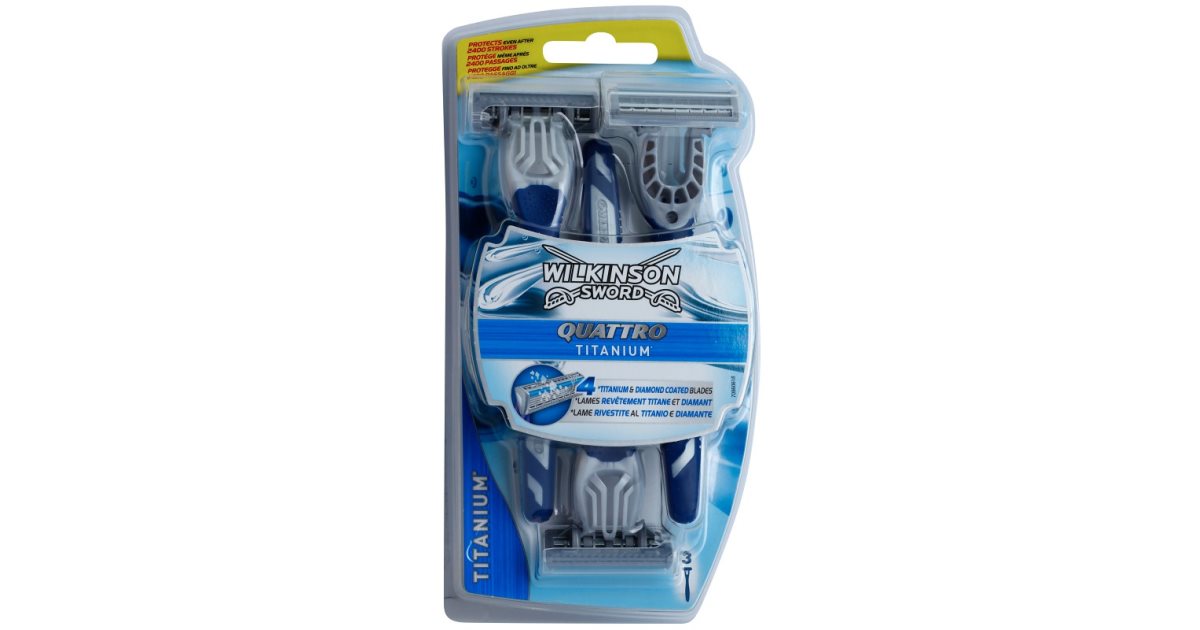 Wilkinson Sword Quattro Titanium Disposable Razors 3 pcs | notino.co.uk