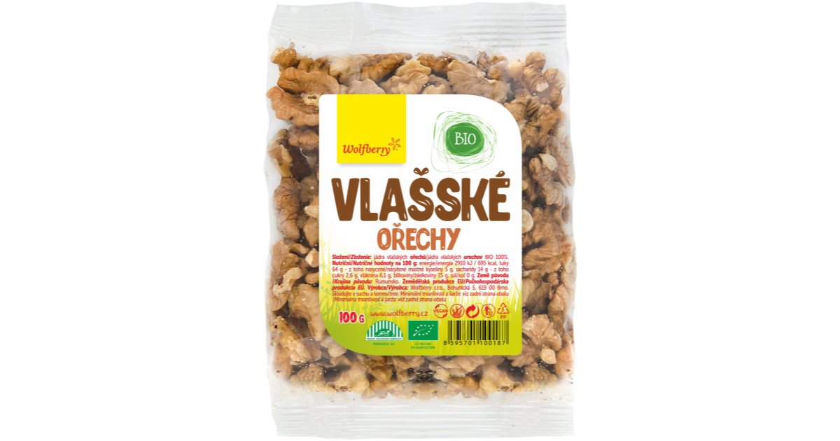 Wolfberry Vlašské orechy BIO orechy natural | notino.sk