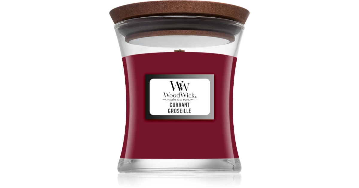 Woodwick Currant vela perfumada con mecha de madera | notino.es