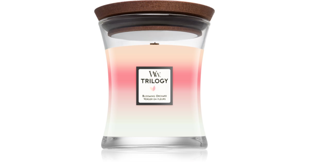 Woodwick Trilogy Blooming Orchard scented candle | notino.co.uk