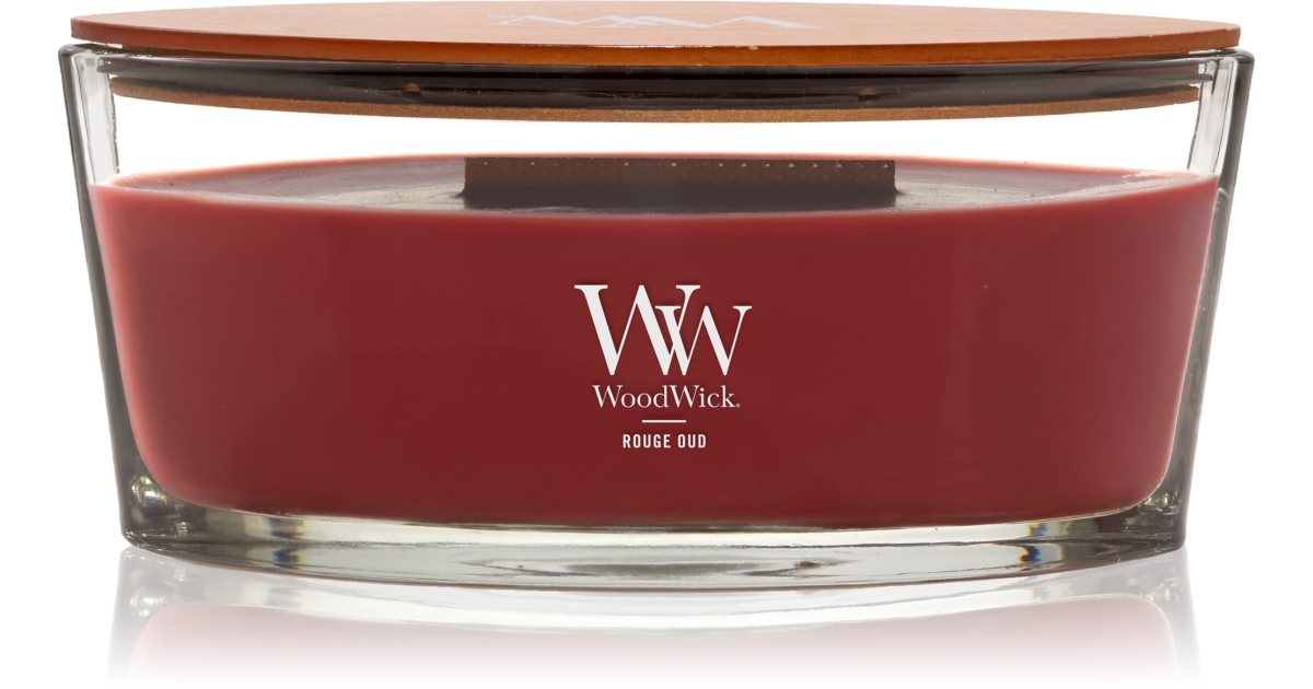 Woodwick Opulent Wood Rouge Oud vonná svíčka s dřevěným knotem | notino.cz