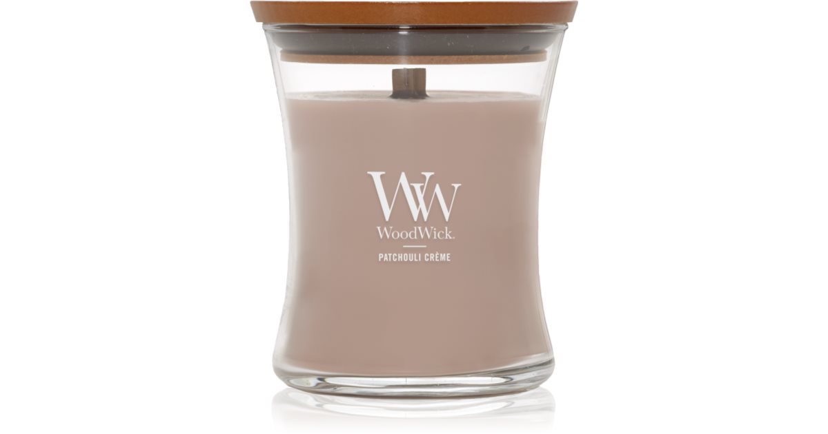 Woodwick Patchouli Créme vela perfumada con mecha de madera | notino.es