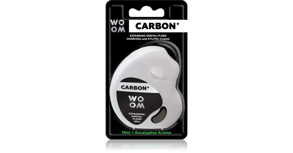 WOOM Carbon+ Dental Floss Vaskots zobu diegs melns | notino.lv