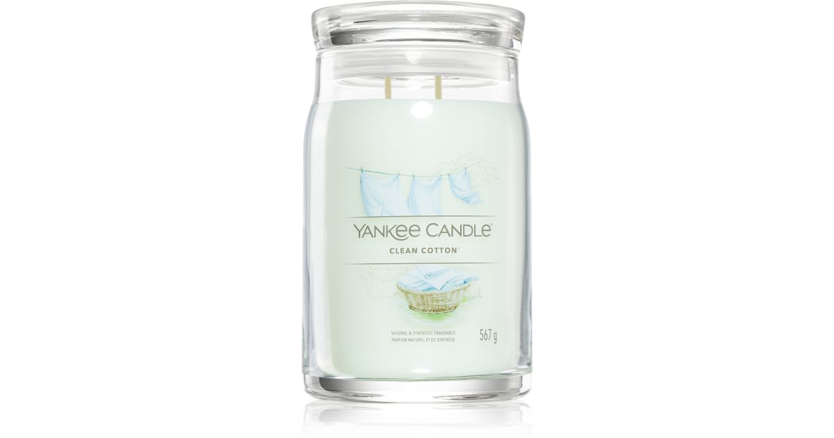 Yankee Candle Clean Cotton ароматна свещ Signature | Аромати за дома ...