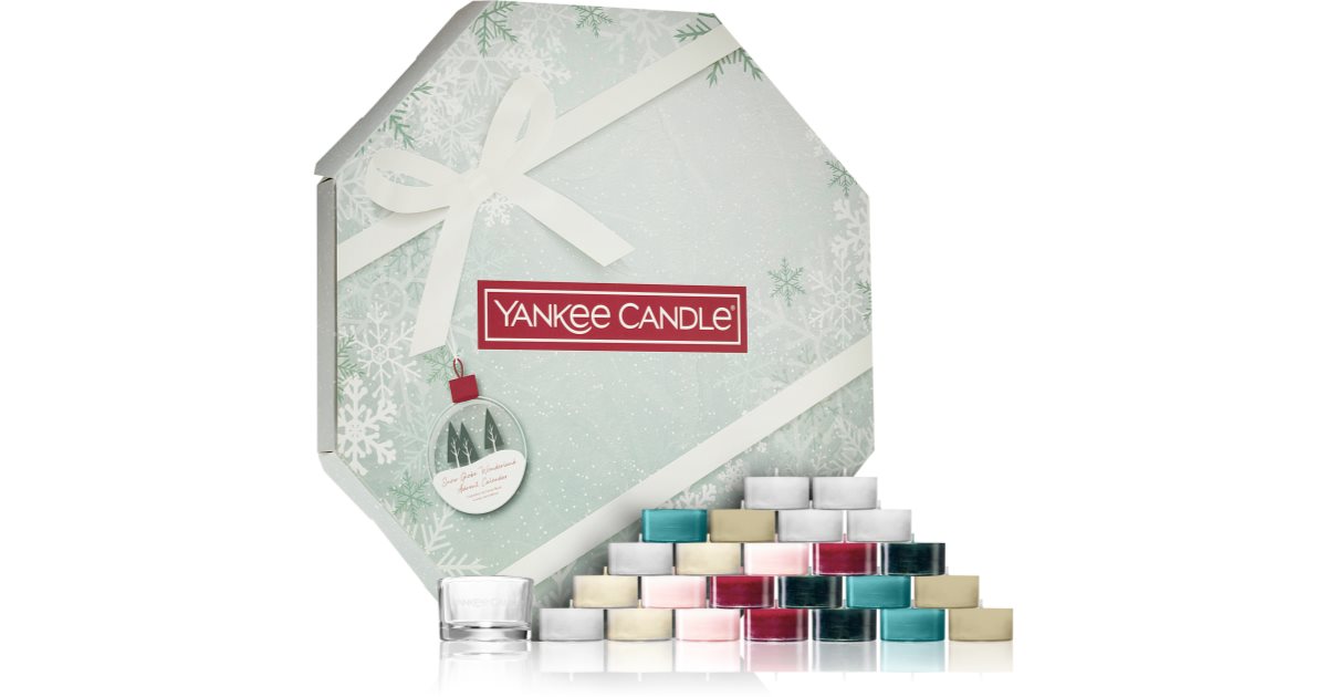 Yankee Candle Snow Globe Wonderland 24 Tea Lights & Tea Light Holder ...