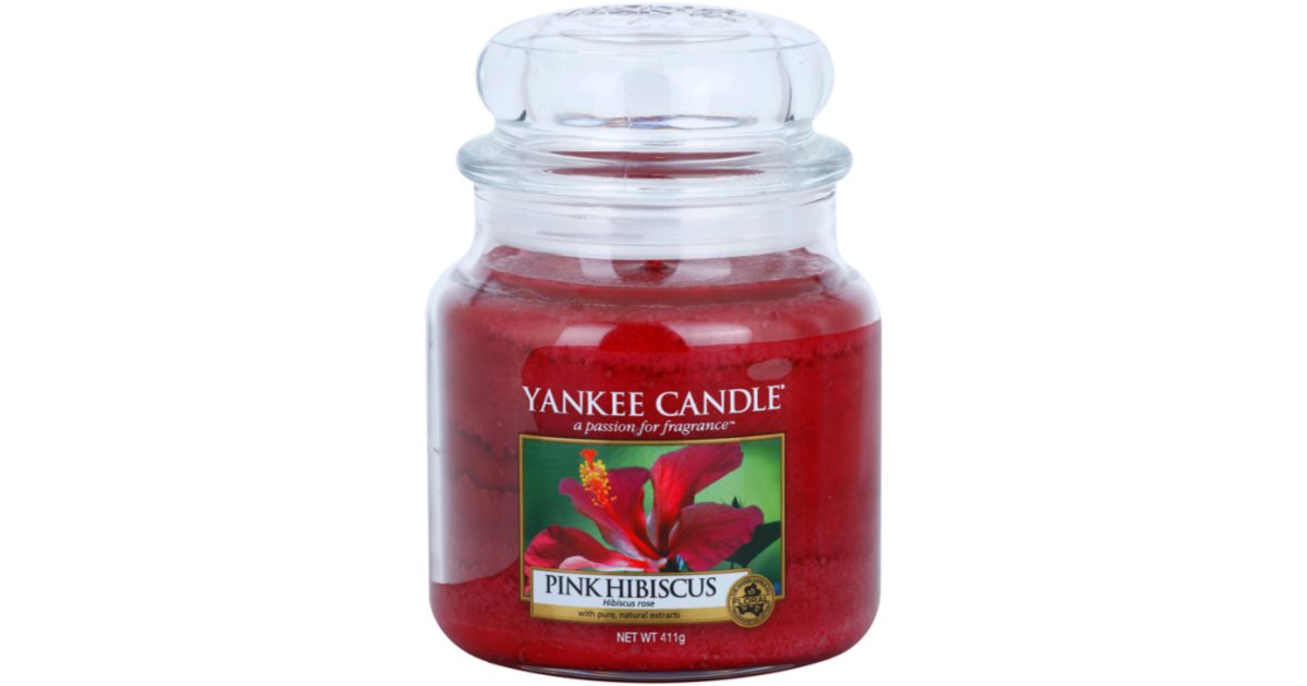 Yankee Candle Pink Hibiscus bougie parfumée 411 g Classic moyenne ...