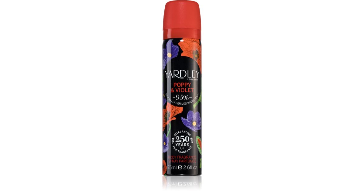 Yardley Poppy & Violet scented body spray for women | notino.co.uk