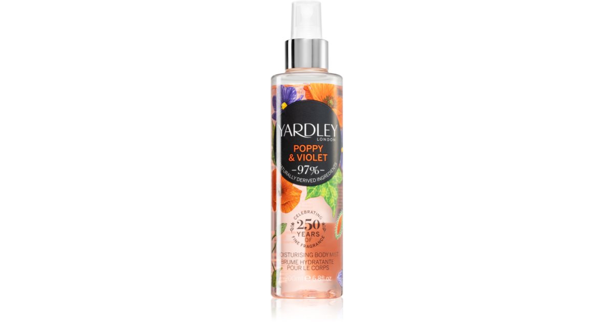 Yardley Poppy & Violet hydrating body spray for women | notino.co.uk