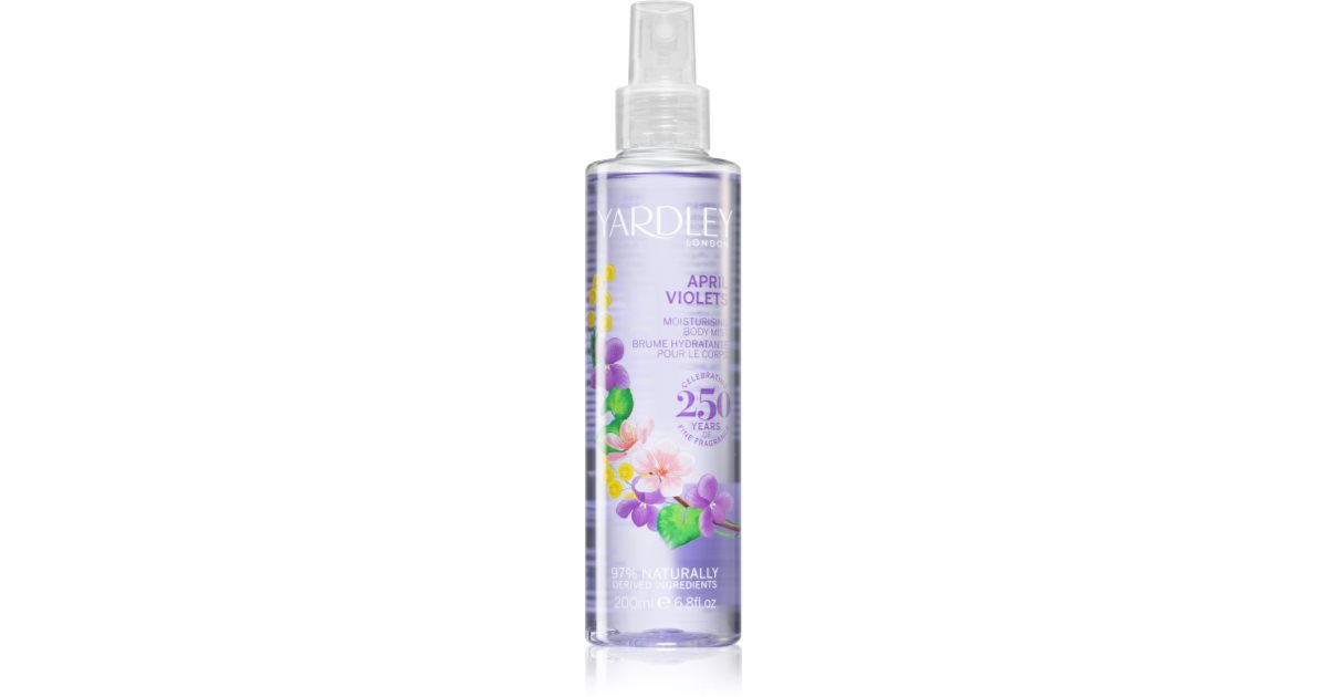 Yardley April Violets Hydraterende Body Spray voor Vrouwen | notino.nl
